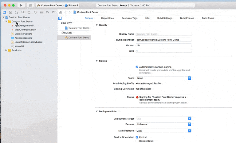 Common Mistakes With Adding Custom Fonts to Your iOS App : CodeWithChris