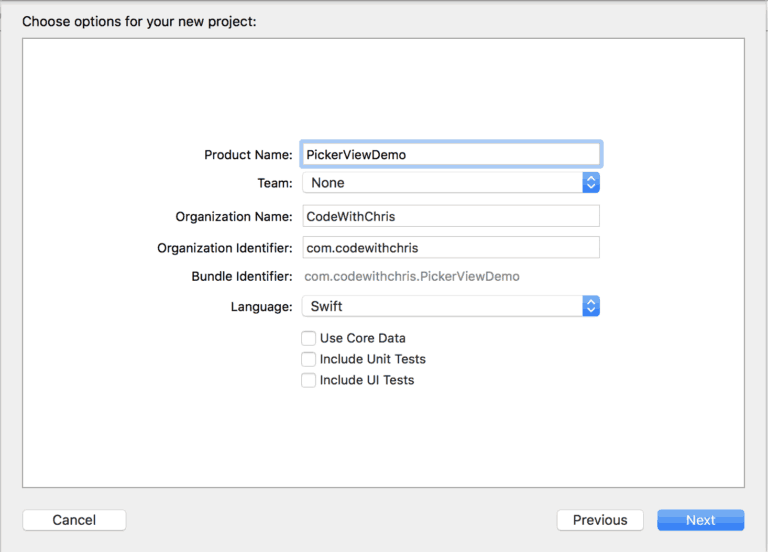 UIPickerView Example and Tutorial (Updated 2018) : CodeWithChris