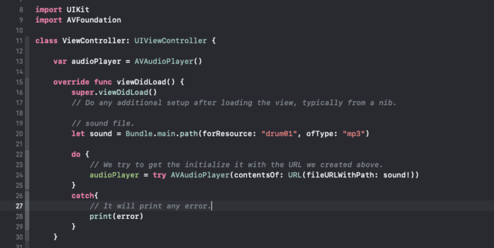 How To Play Sounds - AVAudioPlayer Tutorial (For 2019) : CodeWithChris