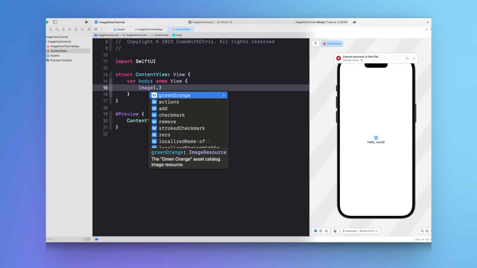 How To Use Swiftui Image 2024 Tutorial And Examples Codewithchris