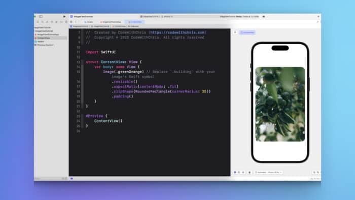 How To Use SwiftUI Image (2024) - Tutorial and Examples : CodeWithChris
