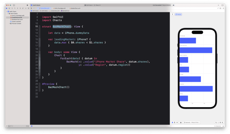 How to use SwiftUI Charts - Step by step tutorial : CodeWithChris