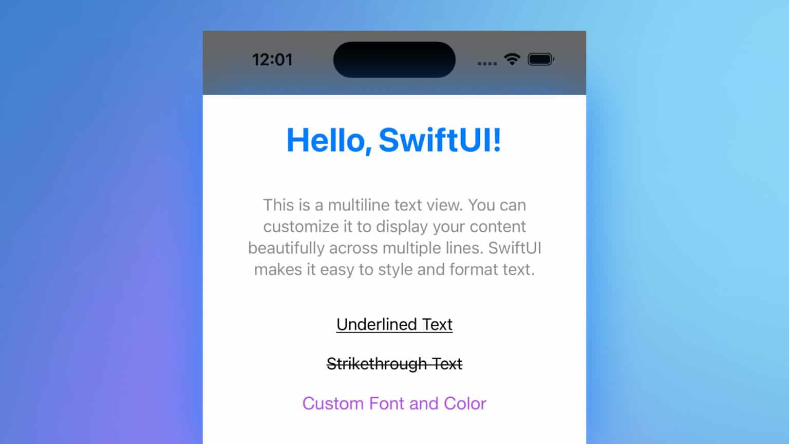 SwiftUI Text Tutorial and Examples | CodeWithChris : CodeWithChris